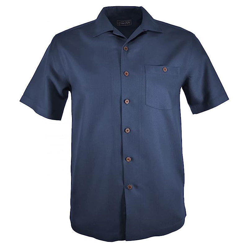 Indygo Smith Short Length Herringbone Shirt in Navy | Muldoon's Men’s Wear